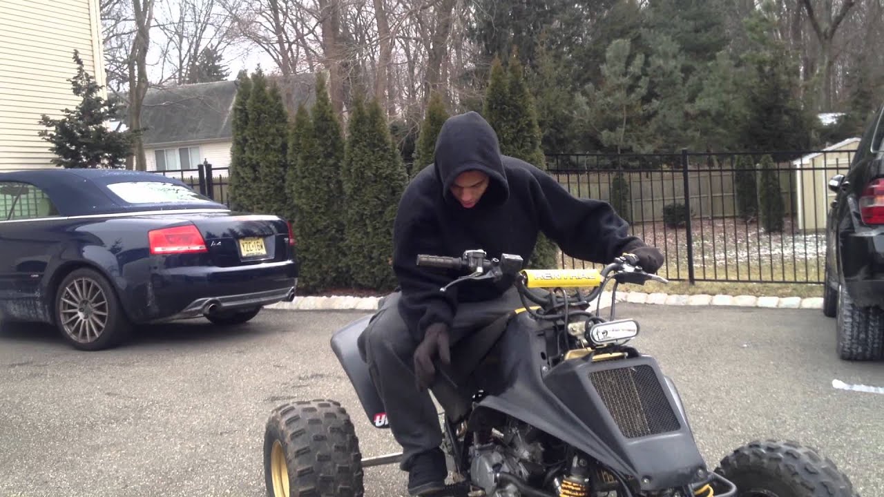 87 Suzuki lt250r cold start - YouTube