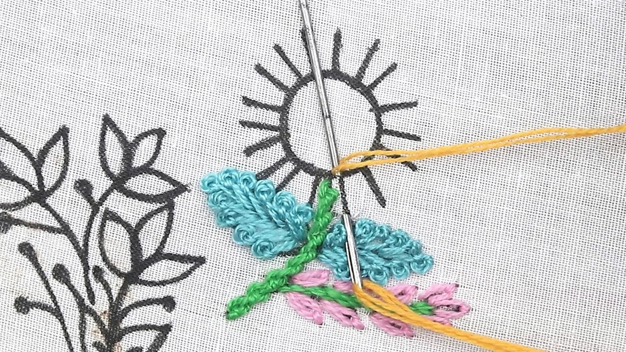 Very CREATIVE but SIMPLE flower embroidery stitches Tutorial, Long ...