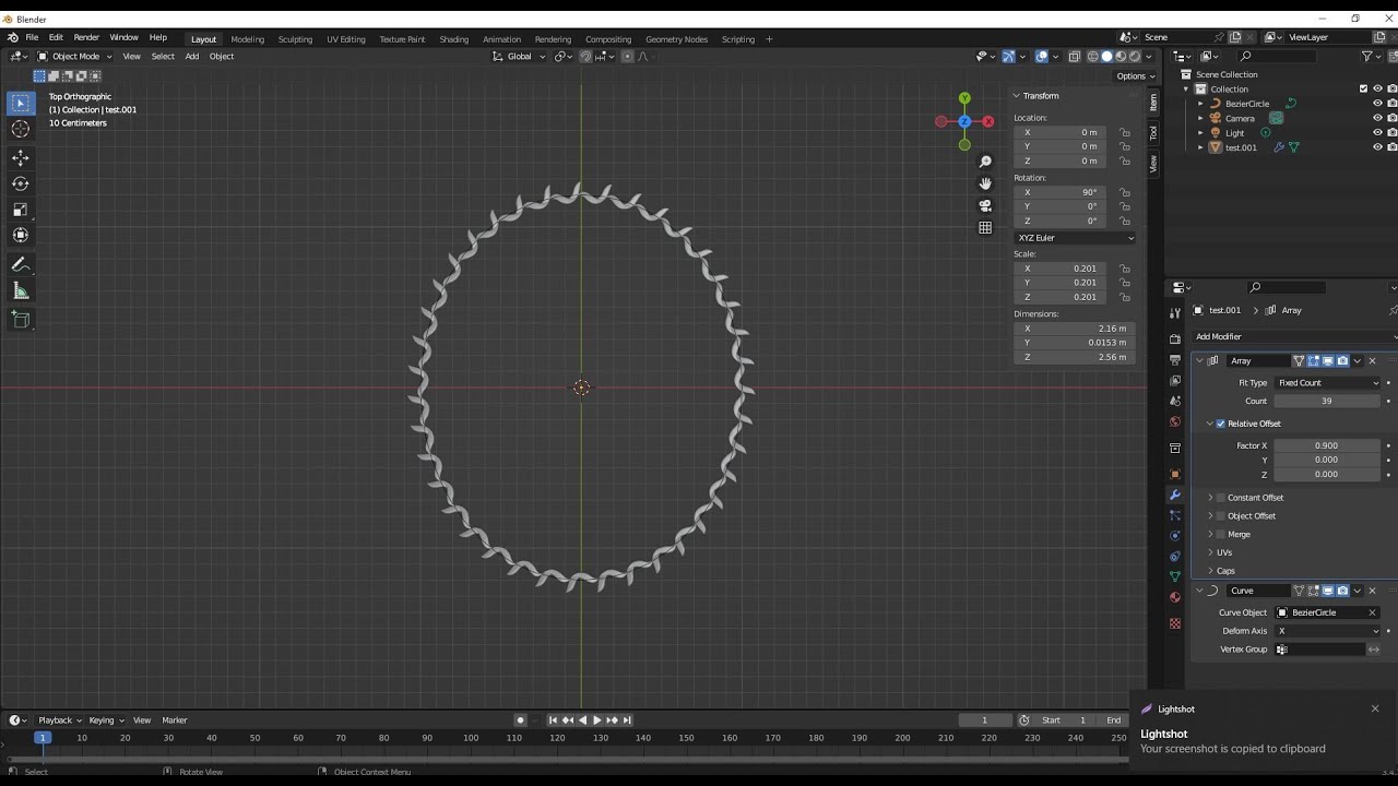 Blender3D Array Modifier - YouTube