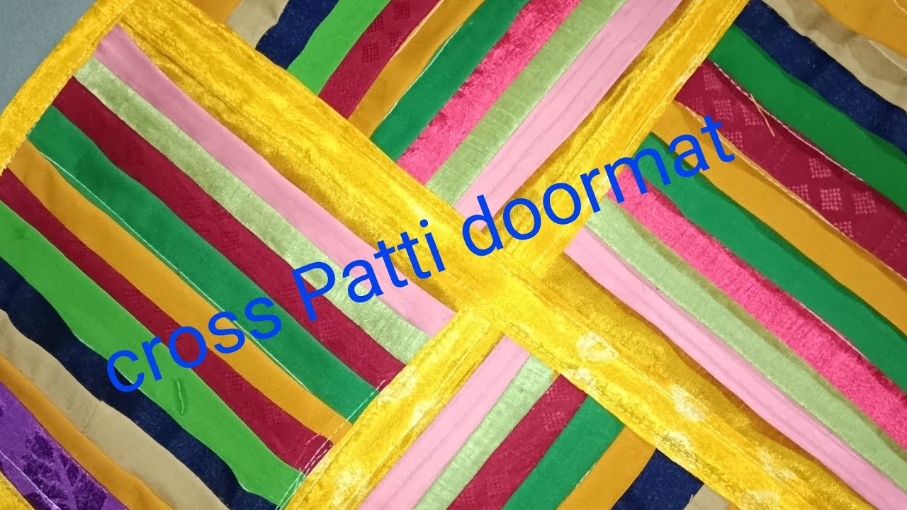 beautifull cross Patti doormat kaise banaye/new doormat design 2023 ...