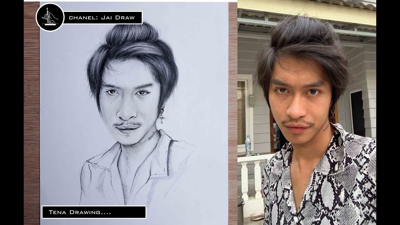 Drawing Tena | How to Draw Tena | Tena Sketch | Tena Khimphun - YouTube