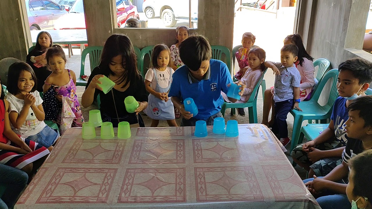 Pinoy Game - Cup Pyramid or Cup Stacking (part 2) - YouTube
