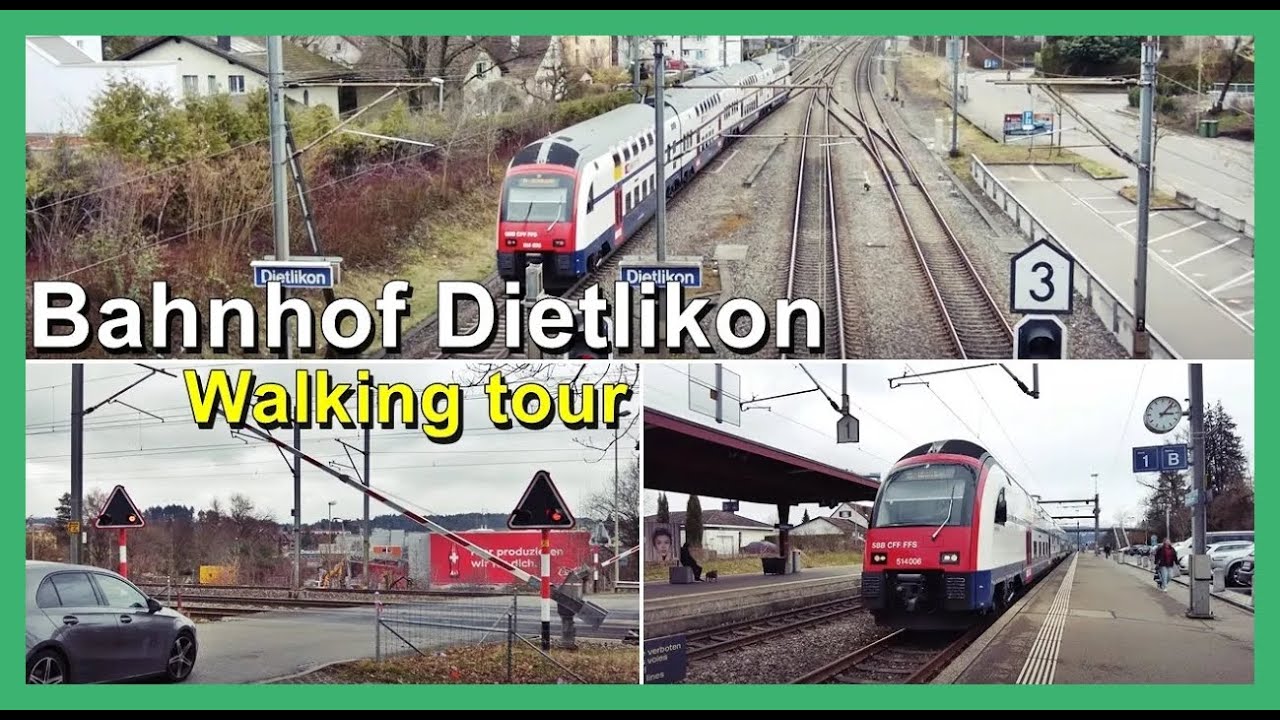 Grosser Rundgang beim Bahnhof Dietlikon, Kanton Zürich, Schweiz 2023 ...