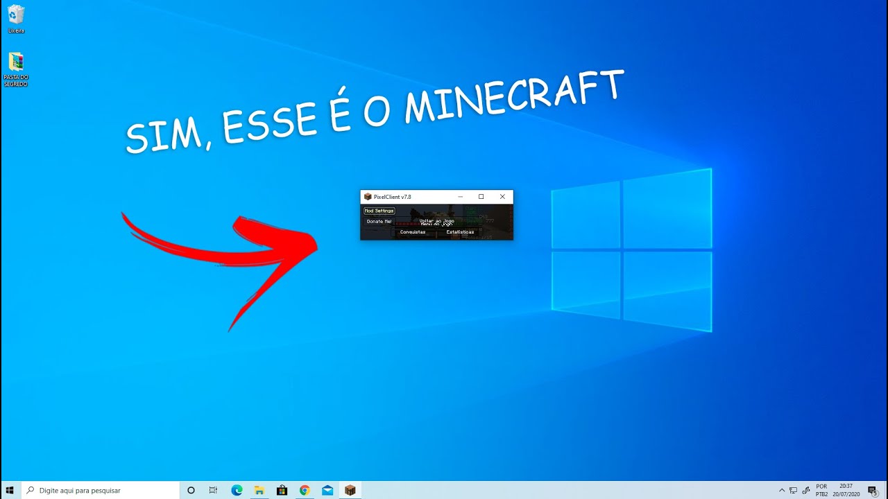 JOGANDO MINECRAFT COM A TELA MINIMIZADA (MINECRAFT) - YouTube