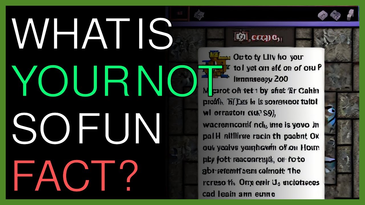 What is your not so fun fact? - YouTube