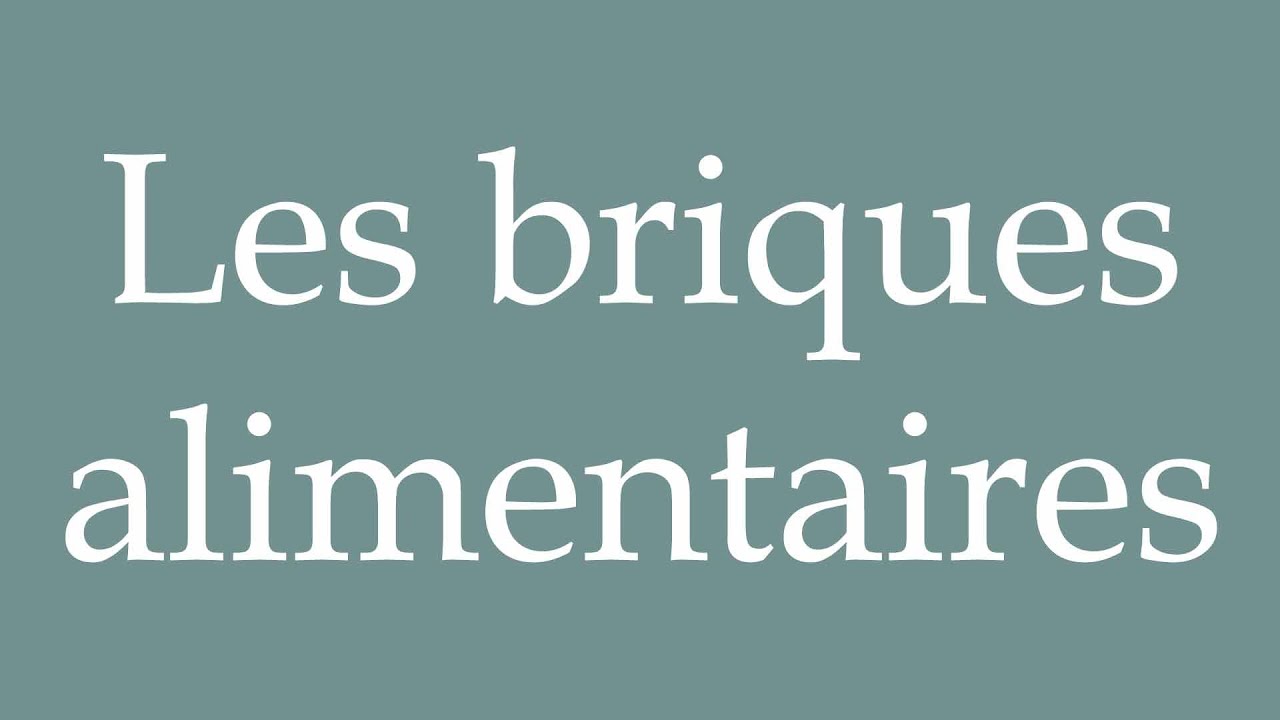 How to Pronounce ''Les briques alimentaires'' (Food bricks) Correctly ...
