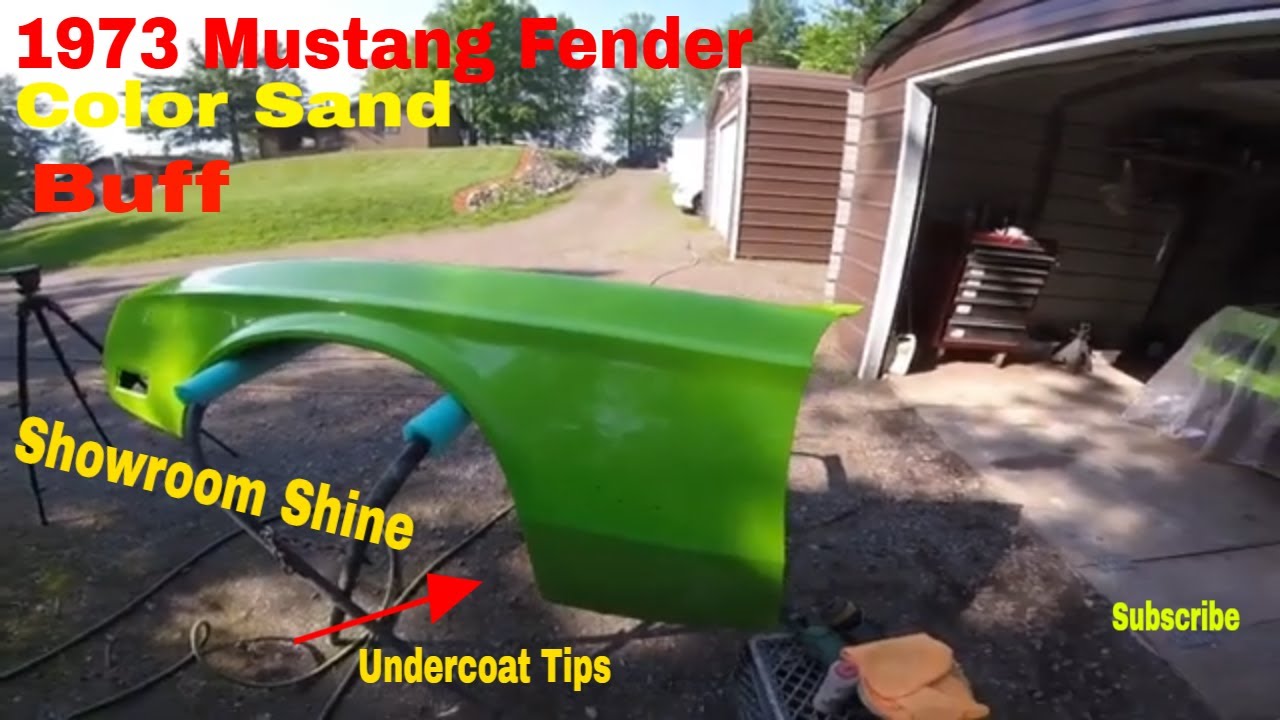 1973 Mustang Fender Sand & Buff, Plus Under Coat Tips - YouTube