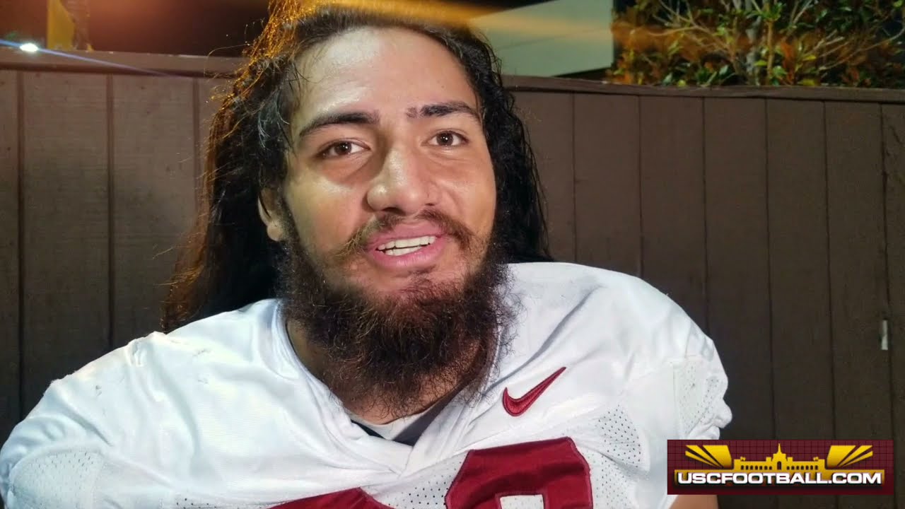 USC LB Kana'i Mauga on slowing UCLA's rushing attack - YouTube