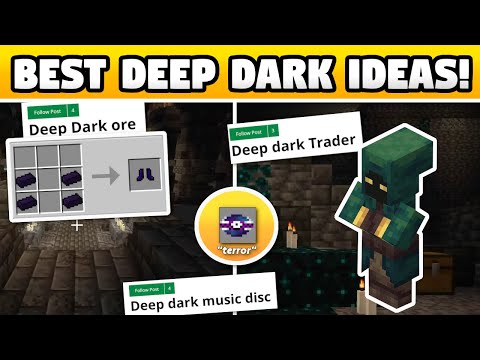 Minecraft 1.19 BEST DEEP DARK IDEAS! (Deep Dark Trader & NEW ORE) The ...