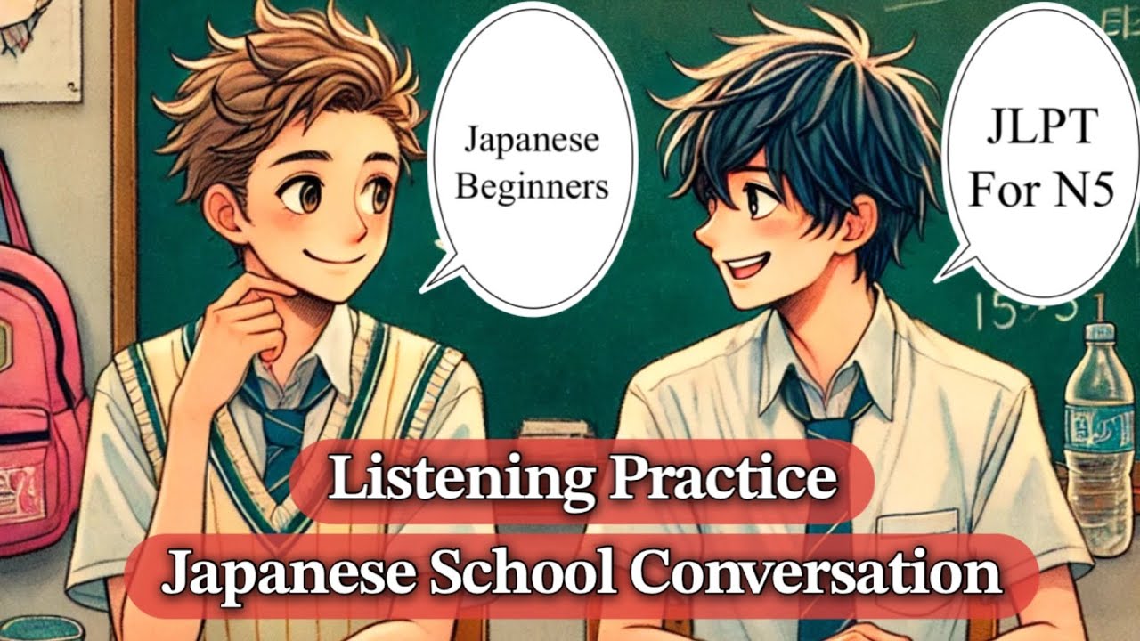 【Listening Practice】Japanese daily routine school conversation - YouTube