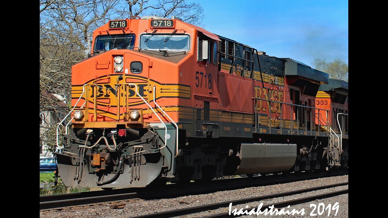 BNSF H2 Duo, OLS Dash 9, SD60E Leader, and More! PAS 23ks in May 2019 - YouTube