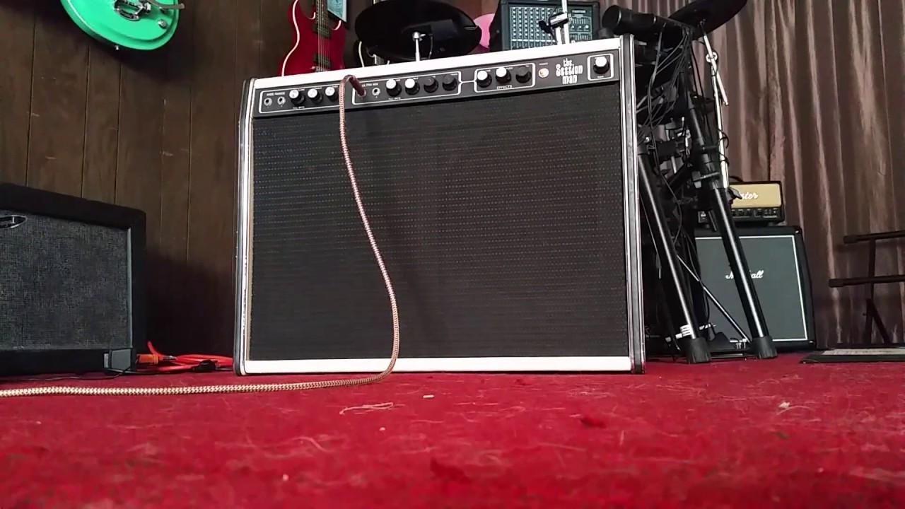 Garnet Session Man 2×12 tube amp (clean w/reverb and tremelo) - YouTube