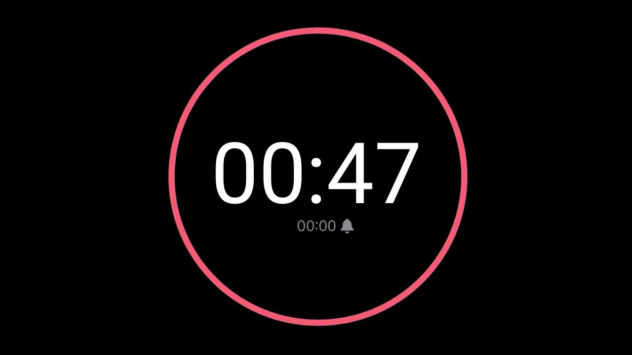 47 Second Countdown Timer / iPhone Timer Style - YouTube