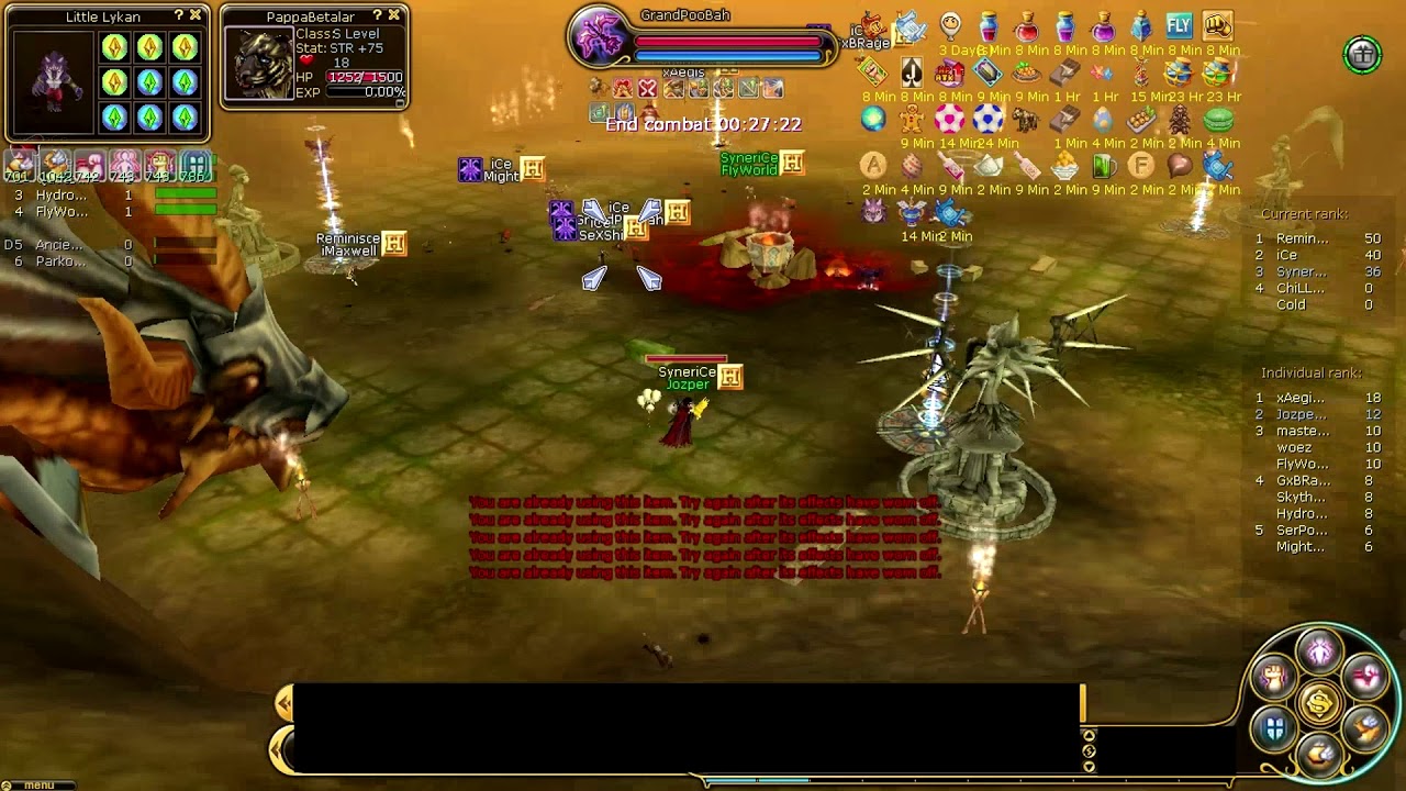 Flyff Tanuki Guild Siege 2018-01-06 Pov Axeell/Jozper - YouTube