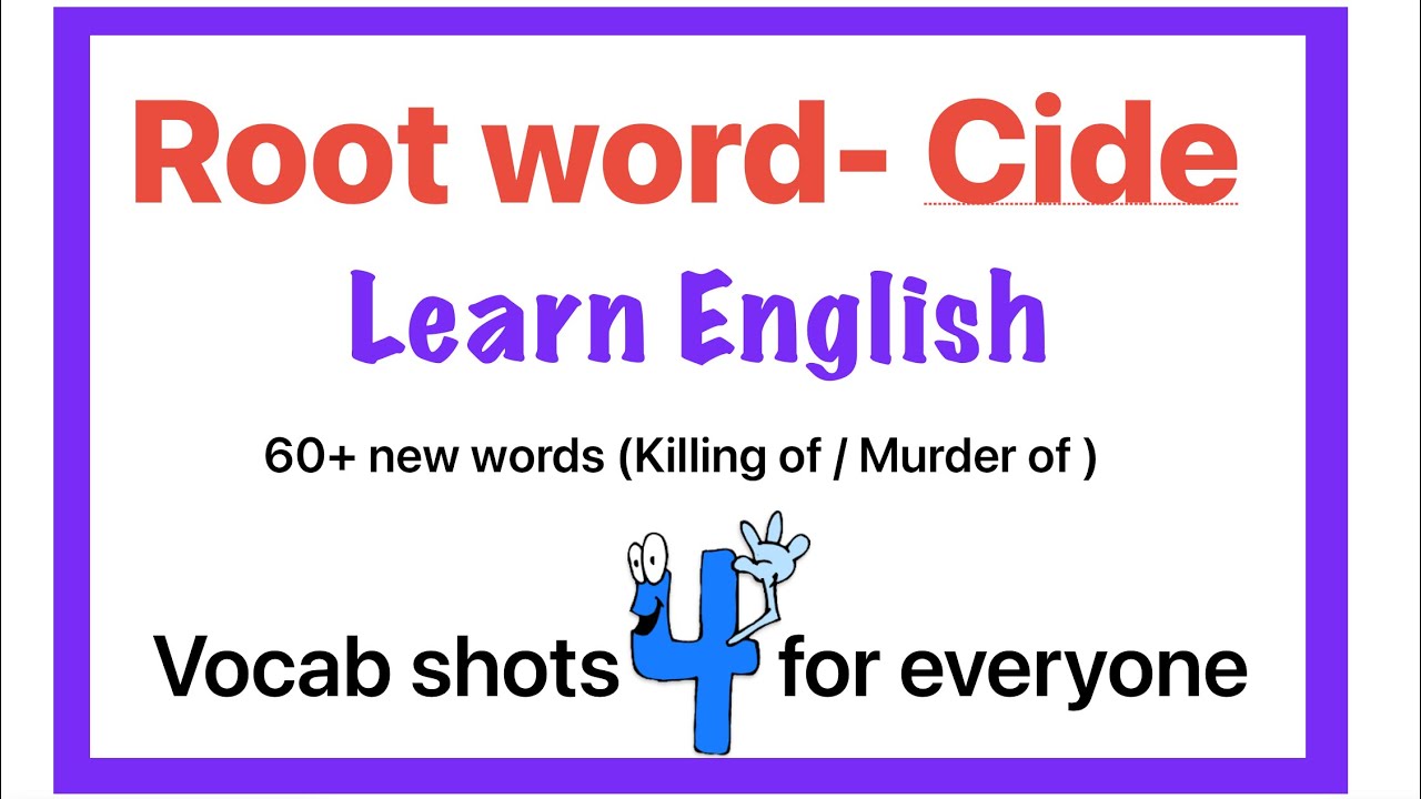 root word cide | suicide | Vocabulary for class 9/10/11/12/SSC/CUET ...