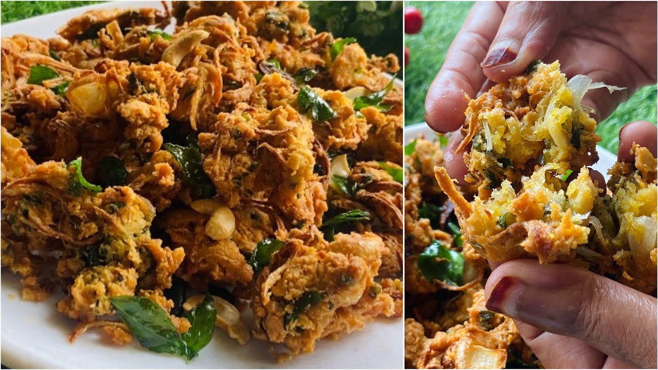 Super Crispy Onion Kaju Pakoda | Best onion pakoda bakery style ...