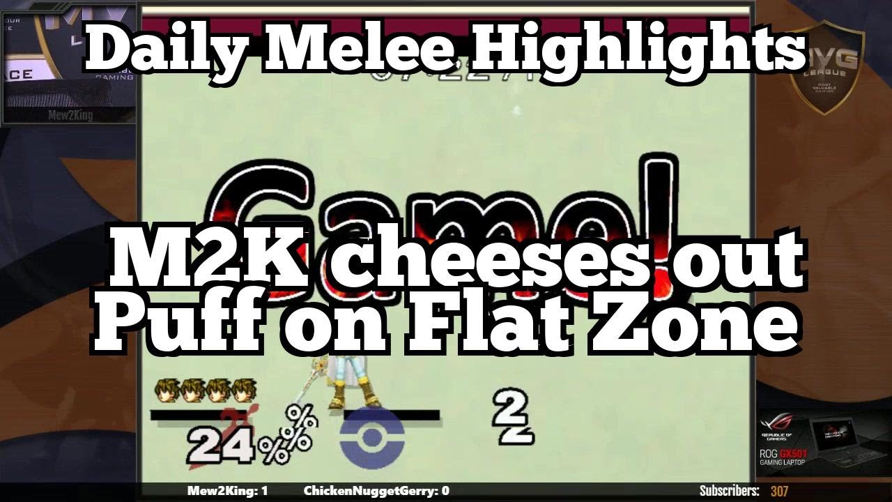 Daily Melee Highlights: M2K cheeses out Puff on Flat Zone - YouTube