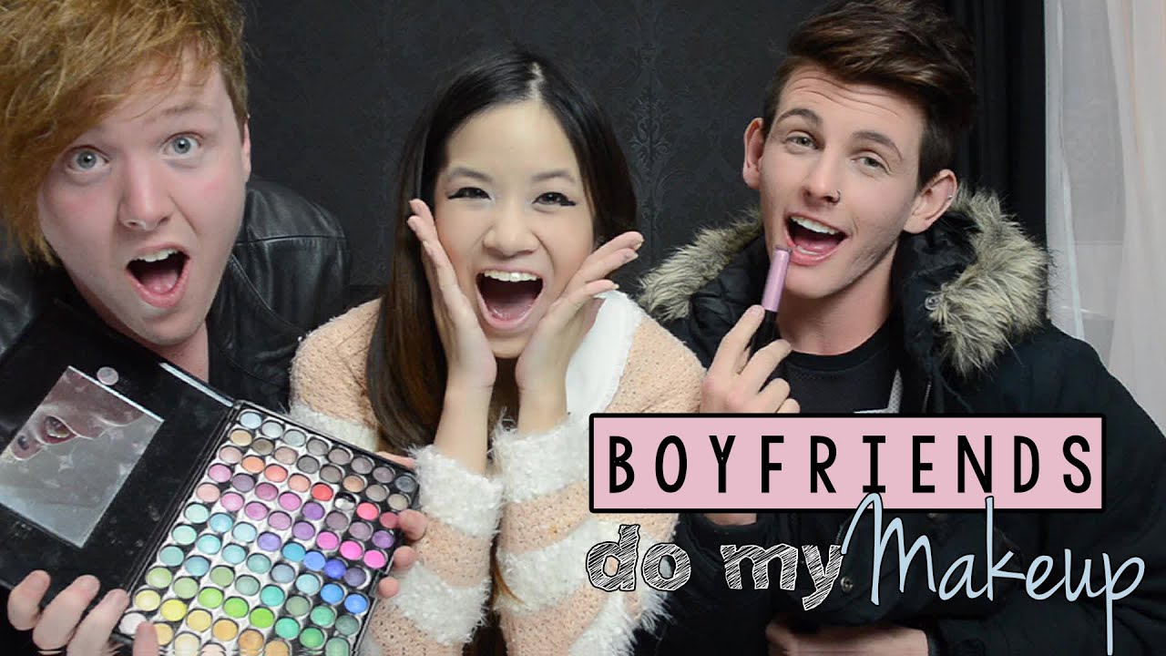 BOYFRIENDS do my MAKEUP! - YouTube