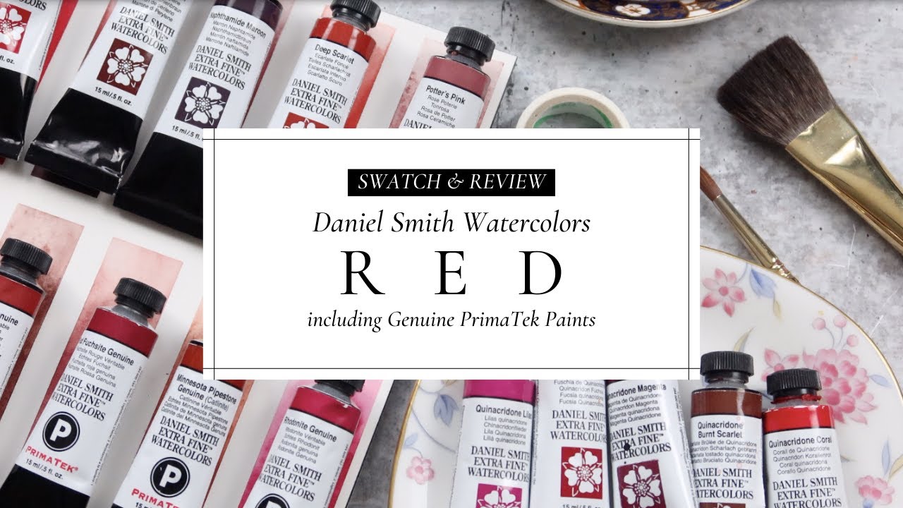 Daniel Smith Red Watercolors, including PrimaTek Red Watercolors - YouTube