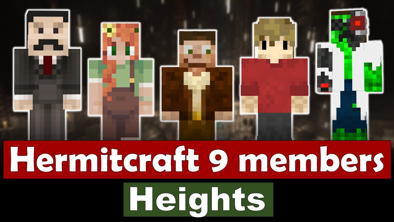 Hermitcraft season 9 members heights. (shortest to tallest) | Who is ...