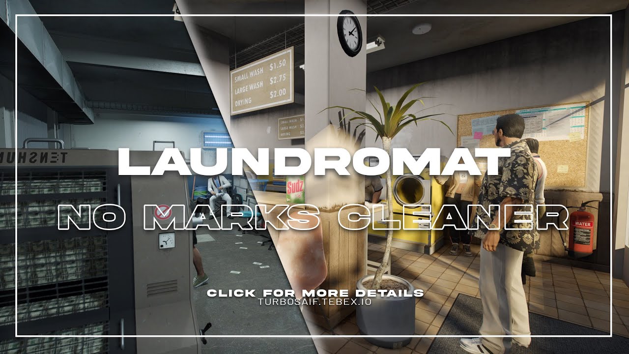 [MLO] Laundromat FiveM GTA 5 RP Interior - YouTube