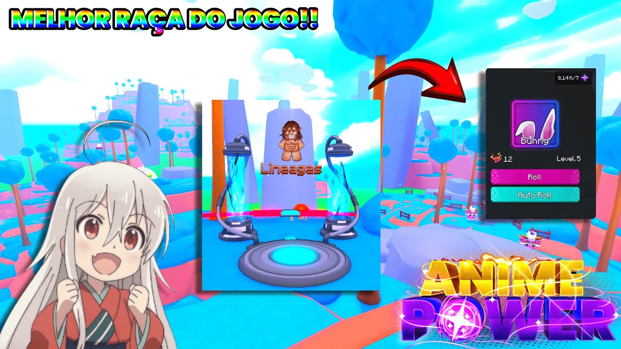 PEGUEI A MELHOR RAÇA DO JOGO!! ANIME POWER SIMULATOR (ROBLOX) - YouTube