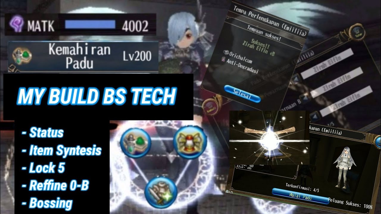 Toram Online - BUILD BS TECH 4in1 ( Klarifikasi 4 Equip Untuk Give Away ...