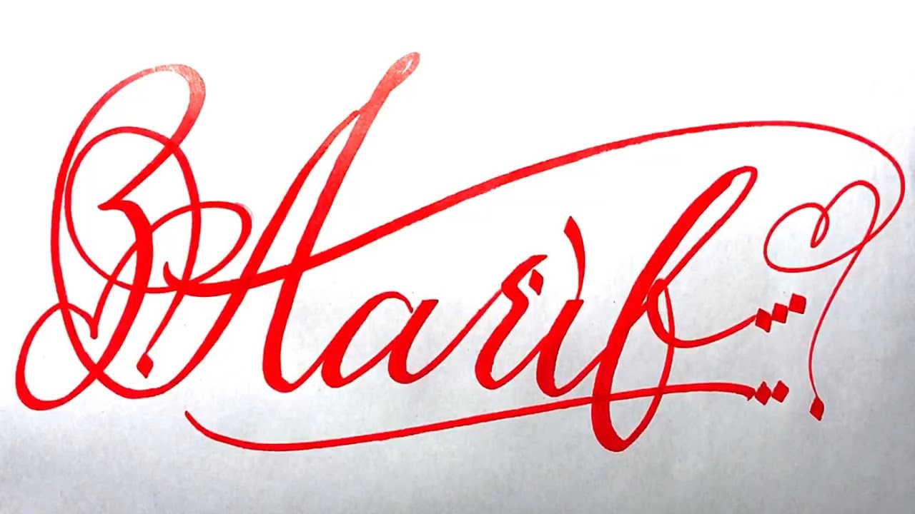 Aarif Name Signature Calligraphy Status | #moderncalligraphy #cursive # ...
