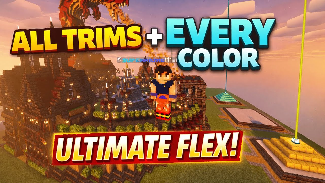 Making EVERY Netherite Armor Trim in EVERY Color 😱 | Minecraft Live | # ...
