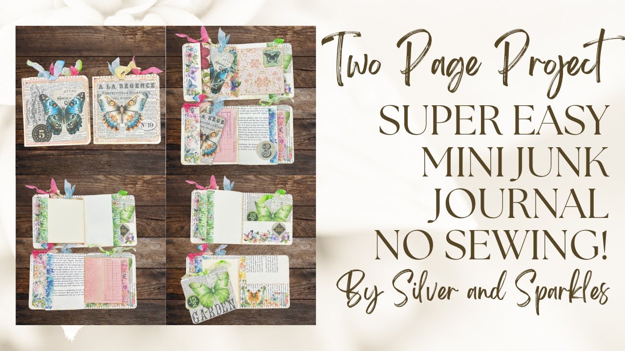 Two Page Project! Mini Junk Journals Made with Book Pages as the Base ...