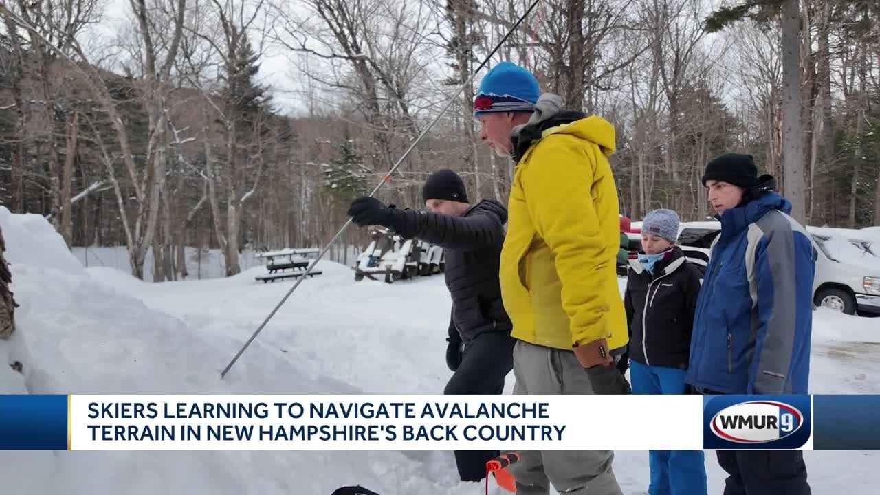 Skiers learning to navigate avalanche terrain in New Hampshire's ...