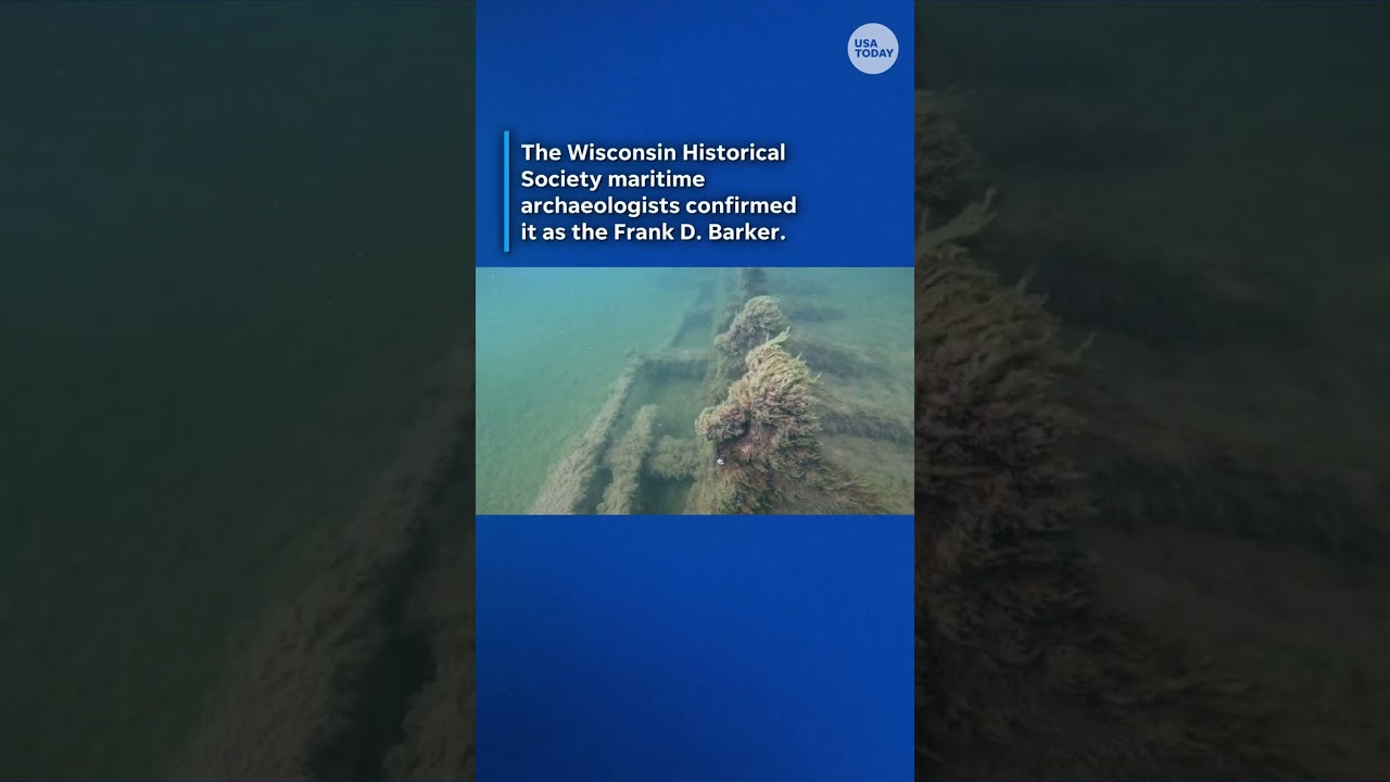 See new shipwreck discovered underwater in Lake Michigan #Shorts @USATODAY