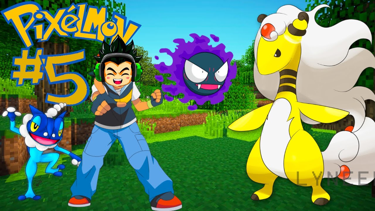 Gastly vs MEGA Ampharos | pixelmon - YouTube