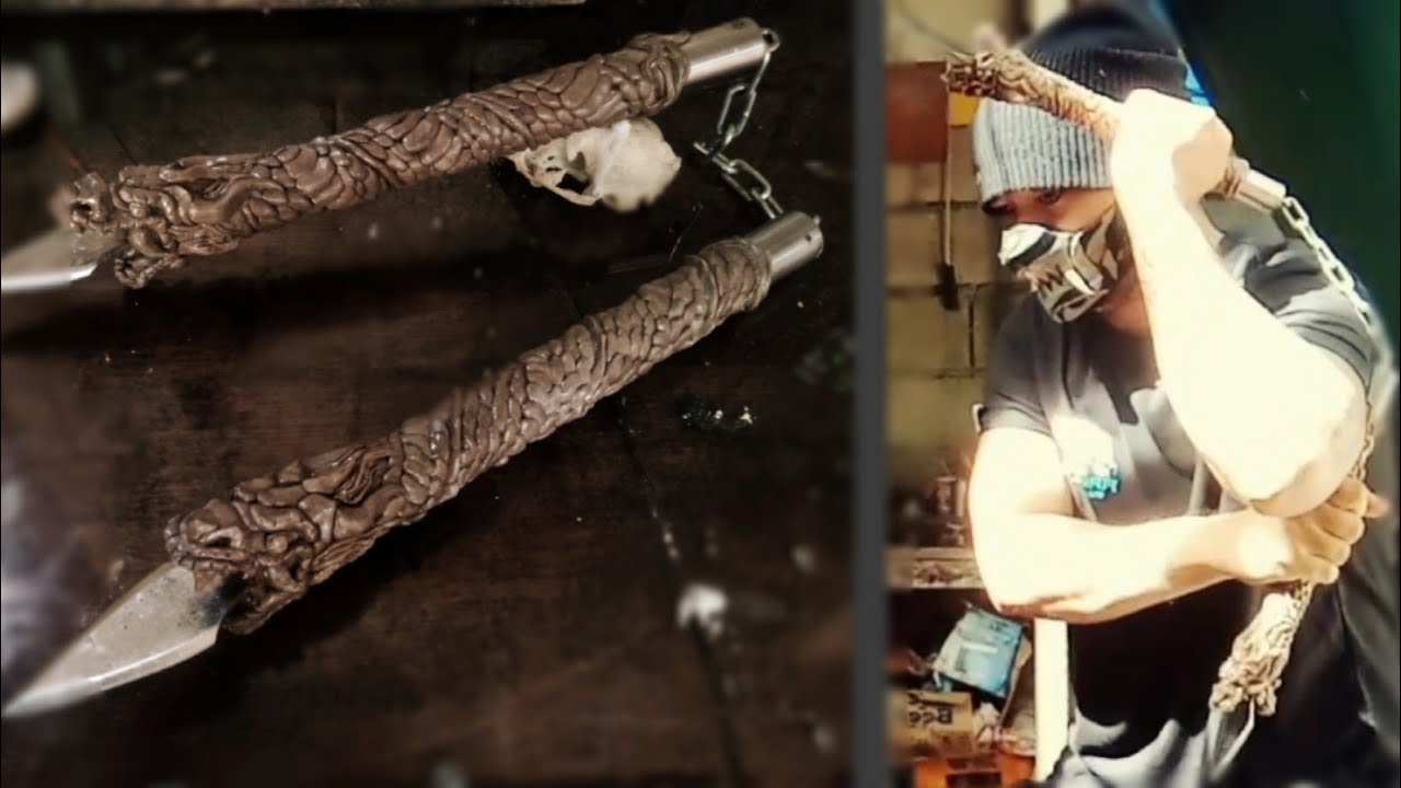 Bladed Nunchaku"Twin Dragon Bladed Nunchaku" #Nunchaku#blades# ...