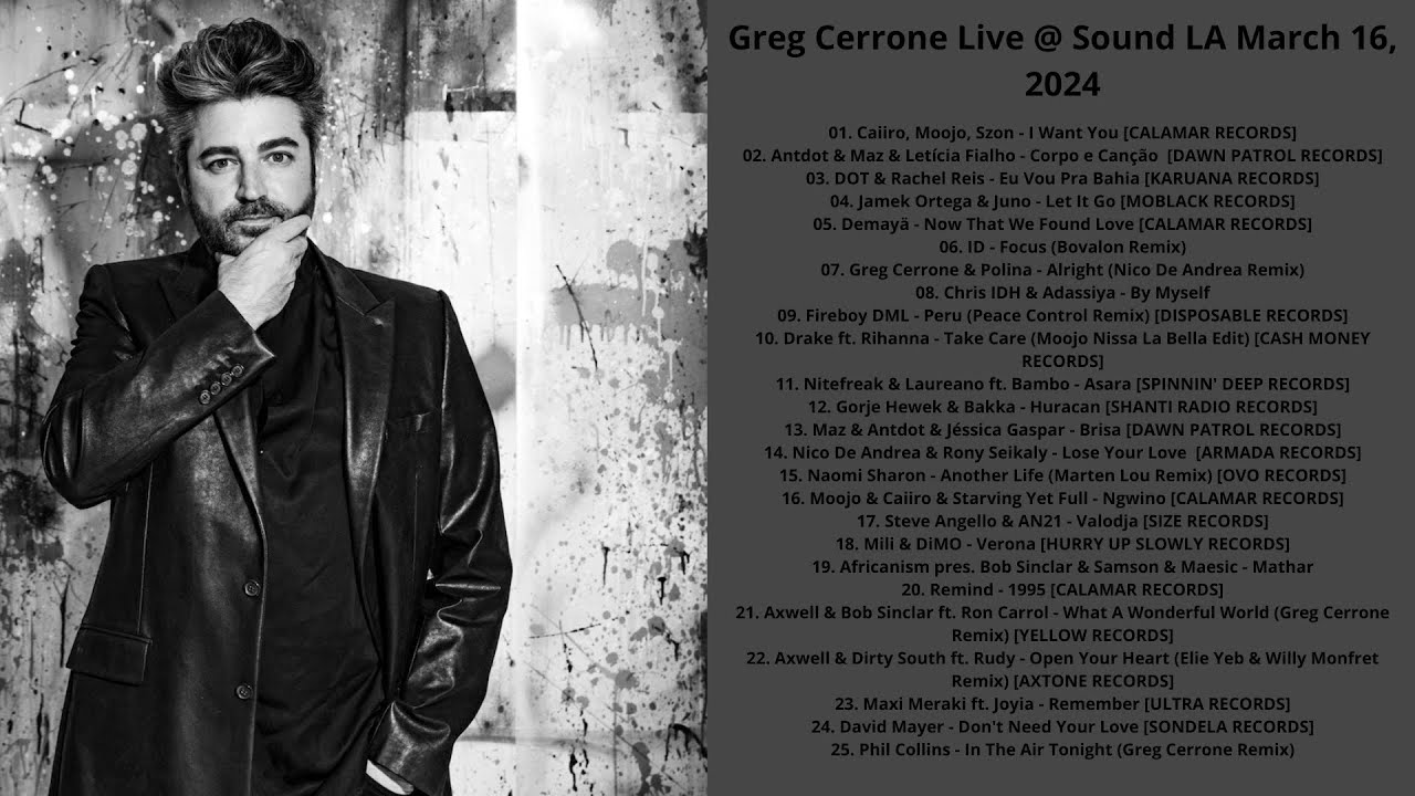Greg Cerrone Live @ Sound LA March 16, 2024 - YouTube