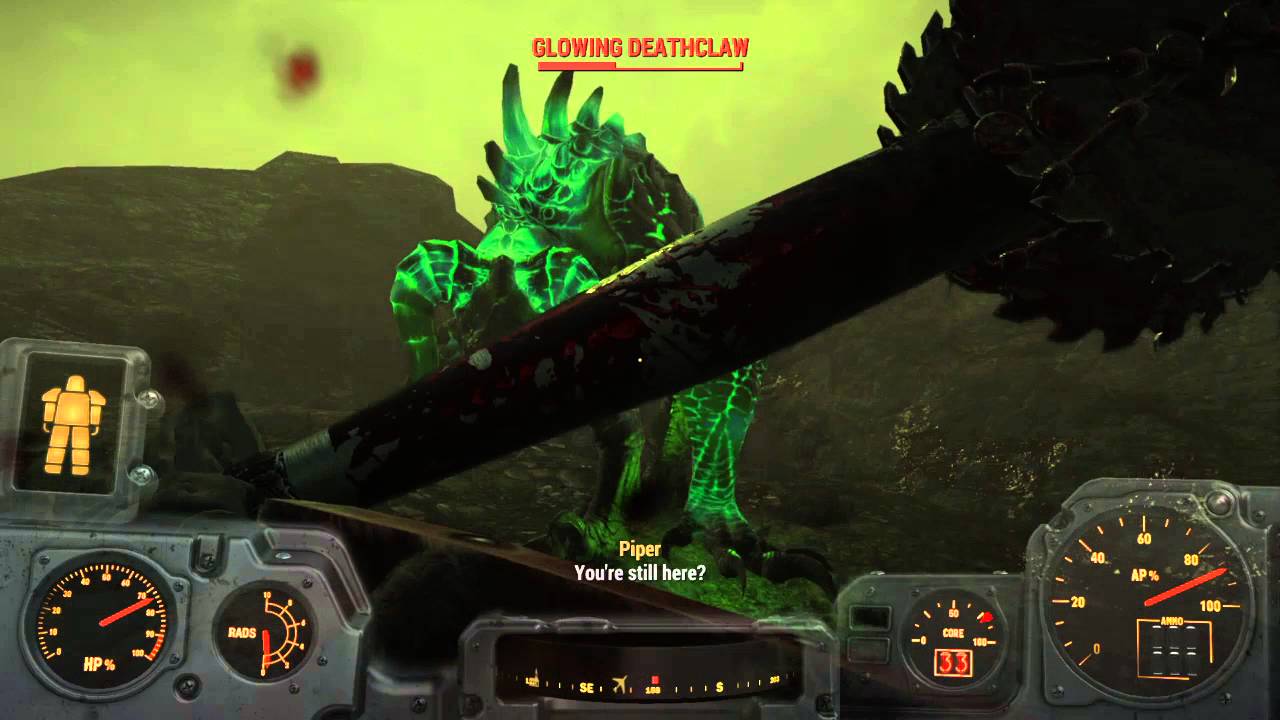 Fallout 4: Hitting a Home Run on a Glowing Deathclaw - YouTube