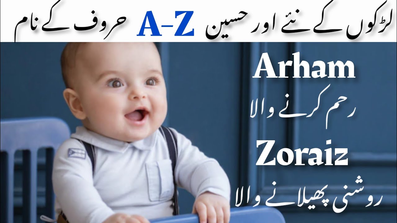 40 Names of A-Z Alphabets Muslim names for boys|Muslim Ladkon ke naam ...