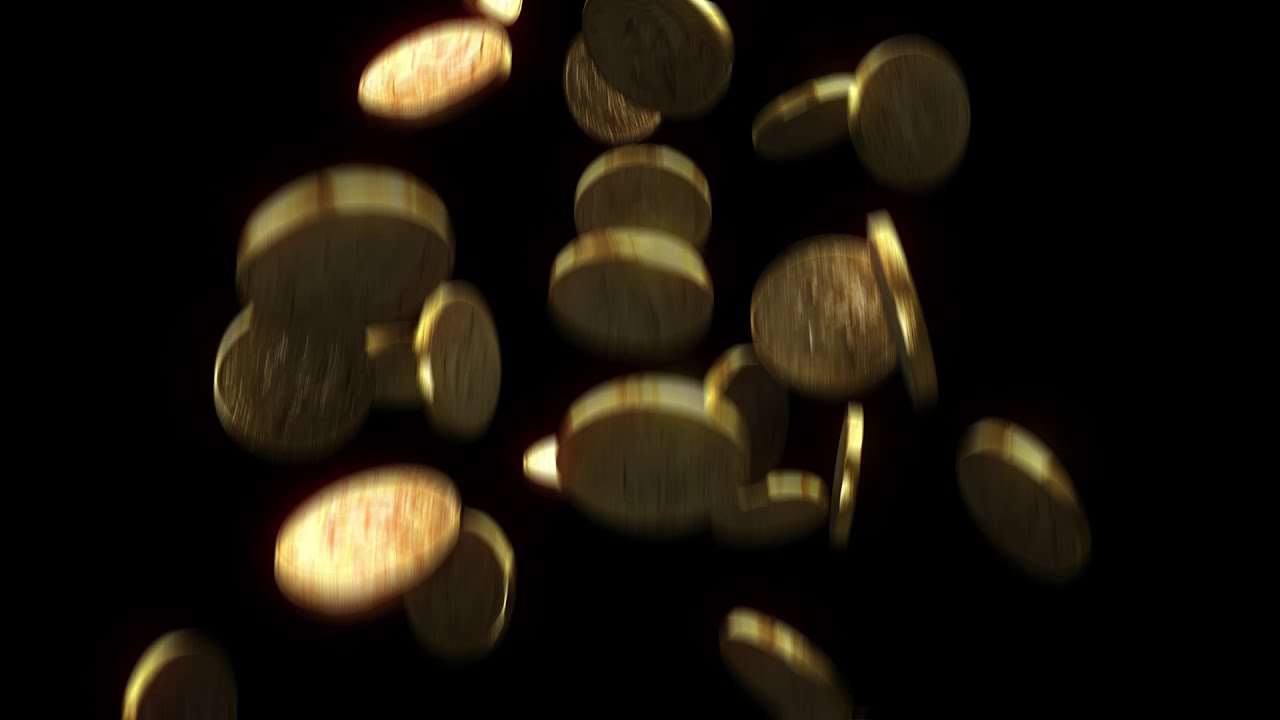 free stock - 3d animated coins falling - YouTube