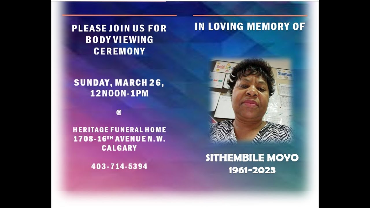 In the loving memory of Sithembile Moyo - YouTube