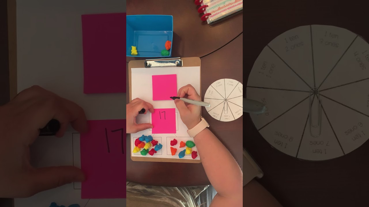 Teen numbers with a number bond and number sentence - YouTube