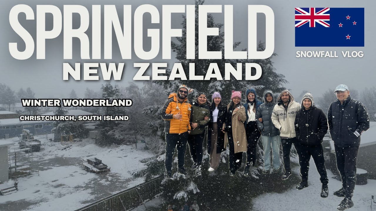 Snowfall in Springfield, New Zealand, Christchurch, Winter 2024 Vlog ...