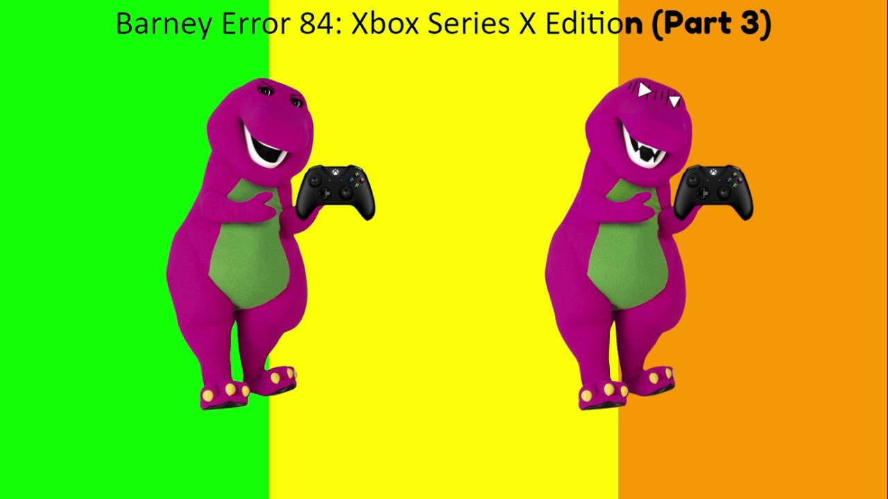 Thumbnails for Barney Error 84: Xbox Series X Edition - YouTube