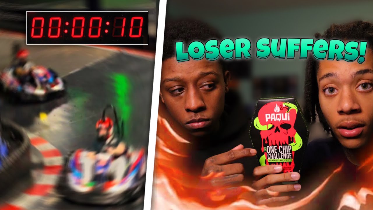 We Go Kart Raced, Loser Does DEADLY Chip Challenge!! - YouTube