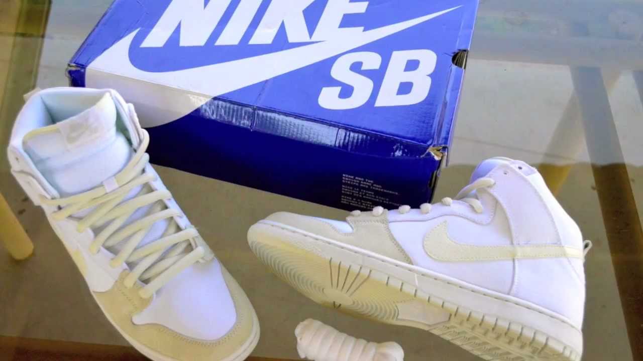 Nike SB Dunk High Pro White Summit Pick-Up Review Collection - YouTube