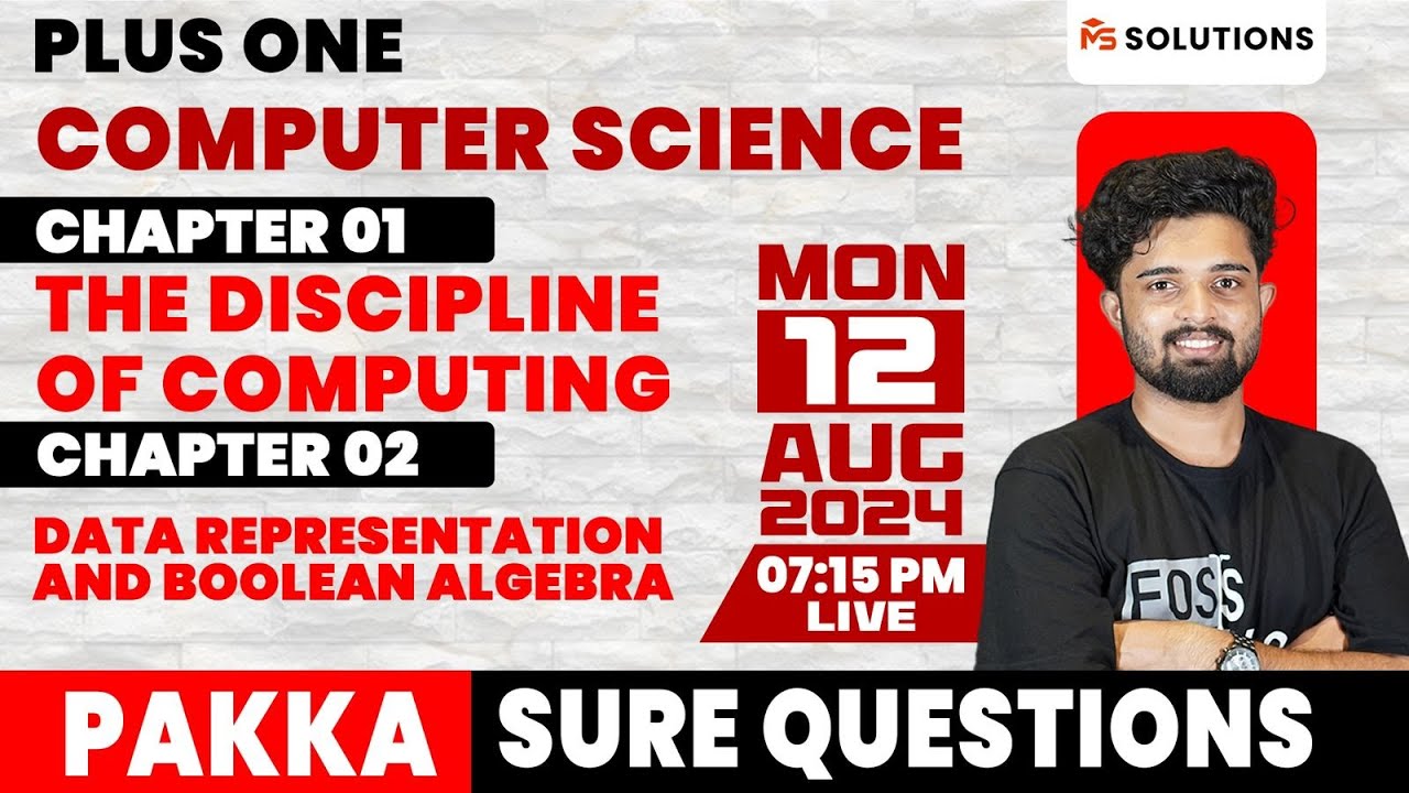 PLUS ONE COMPUTER SCIENCE PAKKA SURE QUESTIONS | AUG 12 | 07:15 PM | MS ...