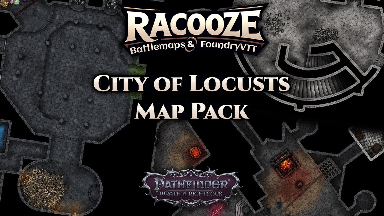 City of Locusts Map Pack 1 - Wrath of the Righteous - Battlemap ...