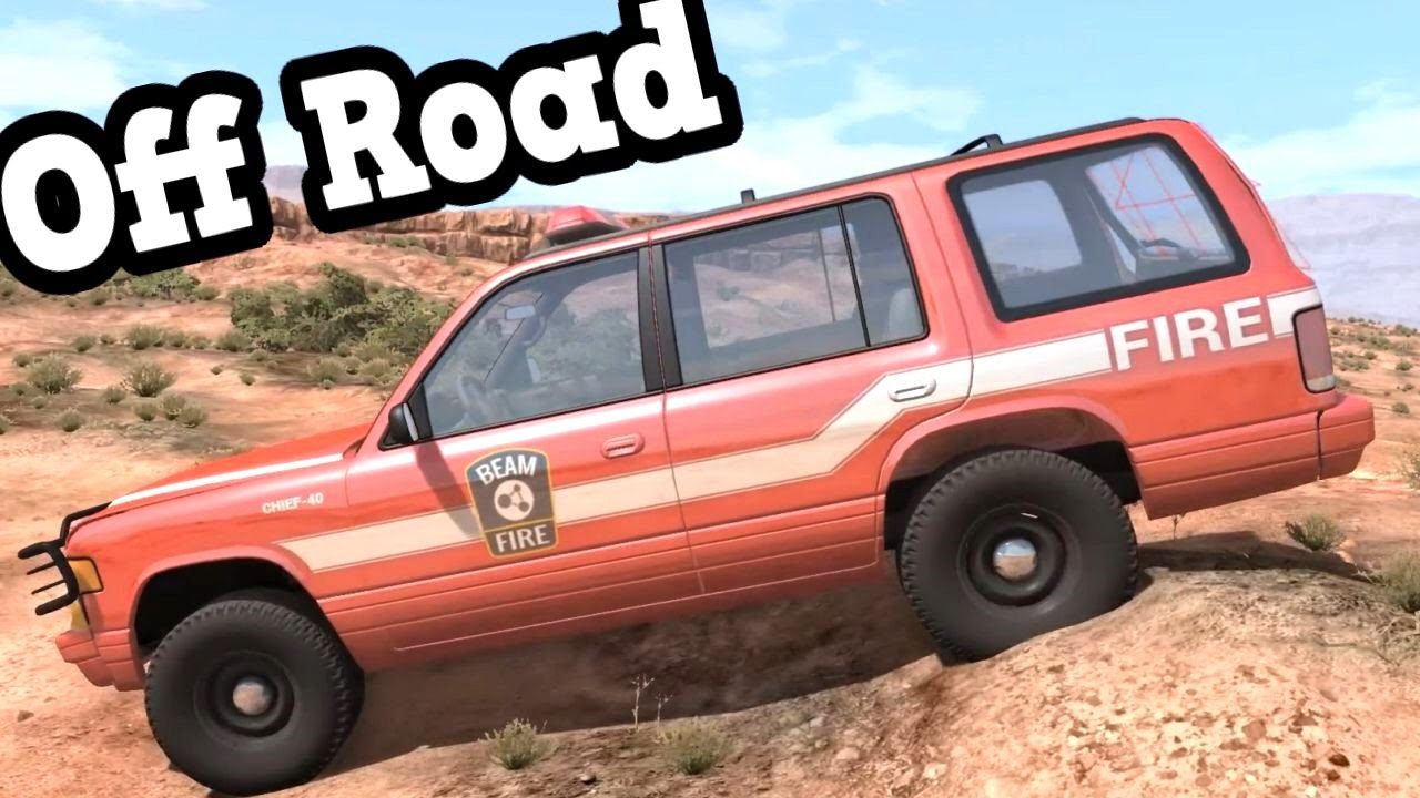 BeamNG Drive - Gavril Roamer Fire Chief Off Road in the Desert - YouTube