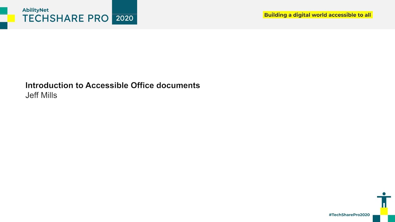 TSP 2020: Introduction to accessible Office documents - YouTube