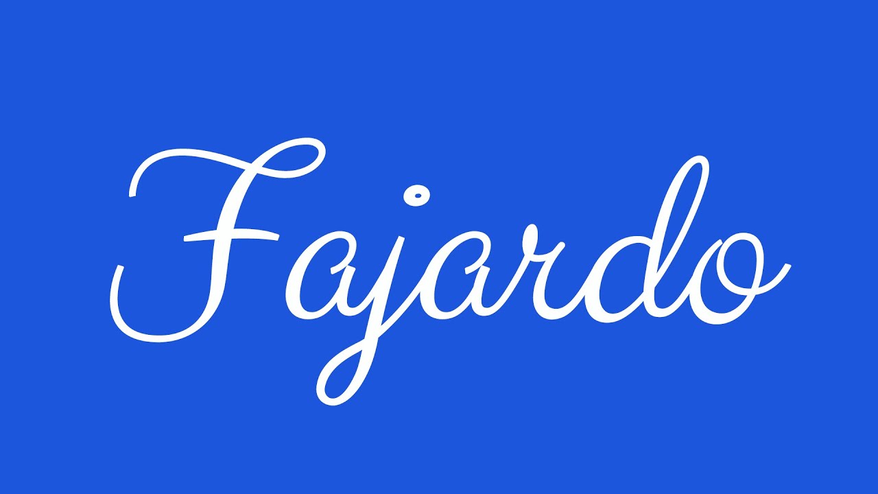 Learn how to Sign the Name Fajardo Stylishly in Cursive Writing - YouTube