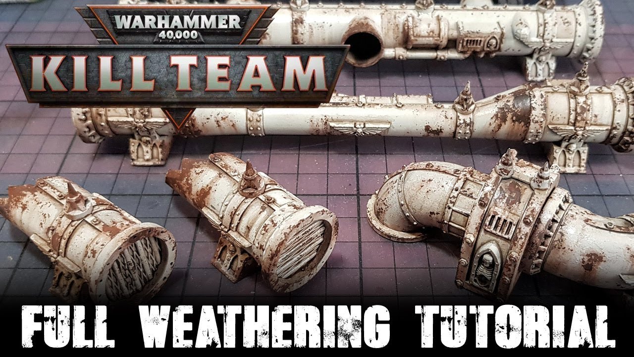 Weathering Kill Team 40k Scenery - Promethium Pipes - Rust - YouTube
